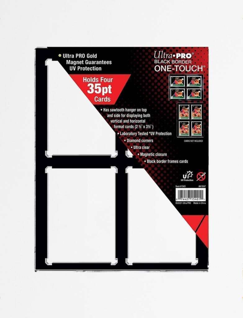 Ultra Pro One Touch 4-Card Black Border Magnetic Holder – Poku.no